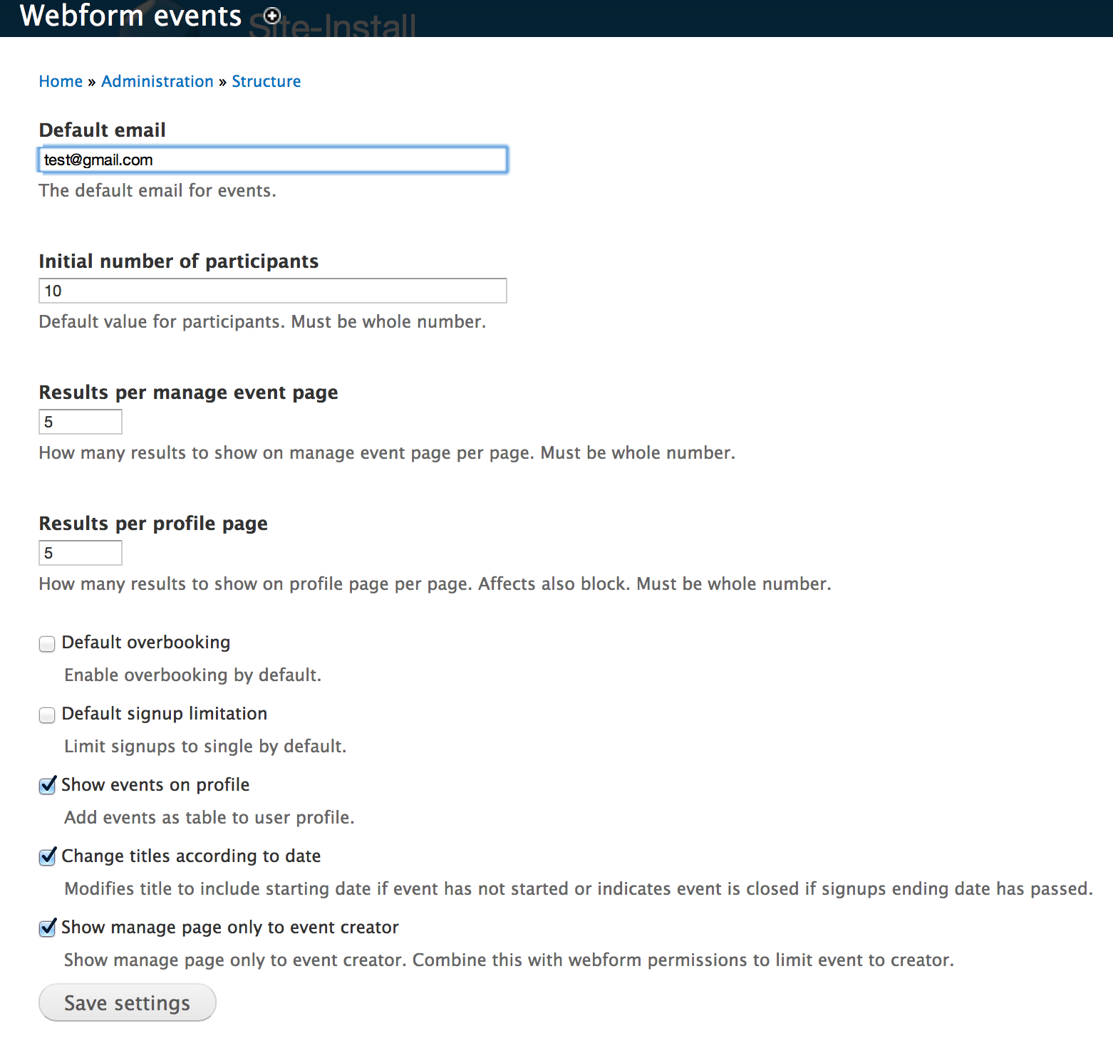 Webform event | Drupal.org